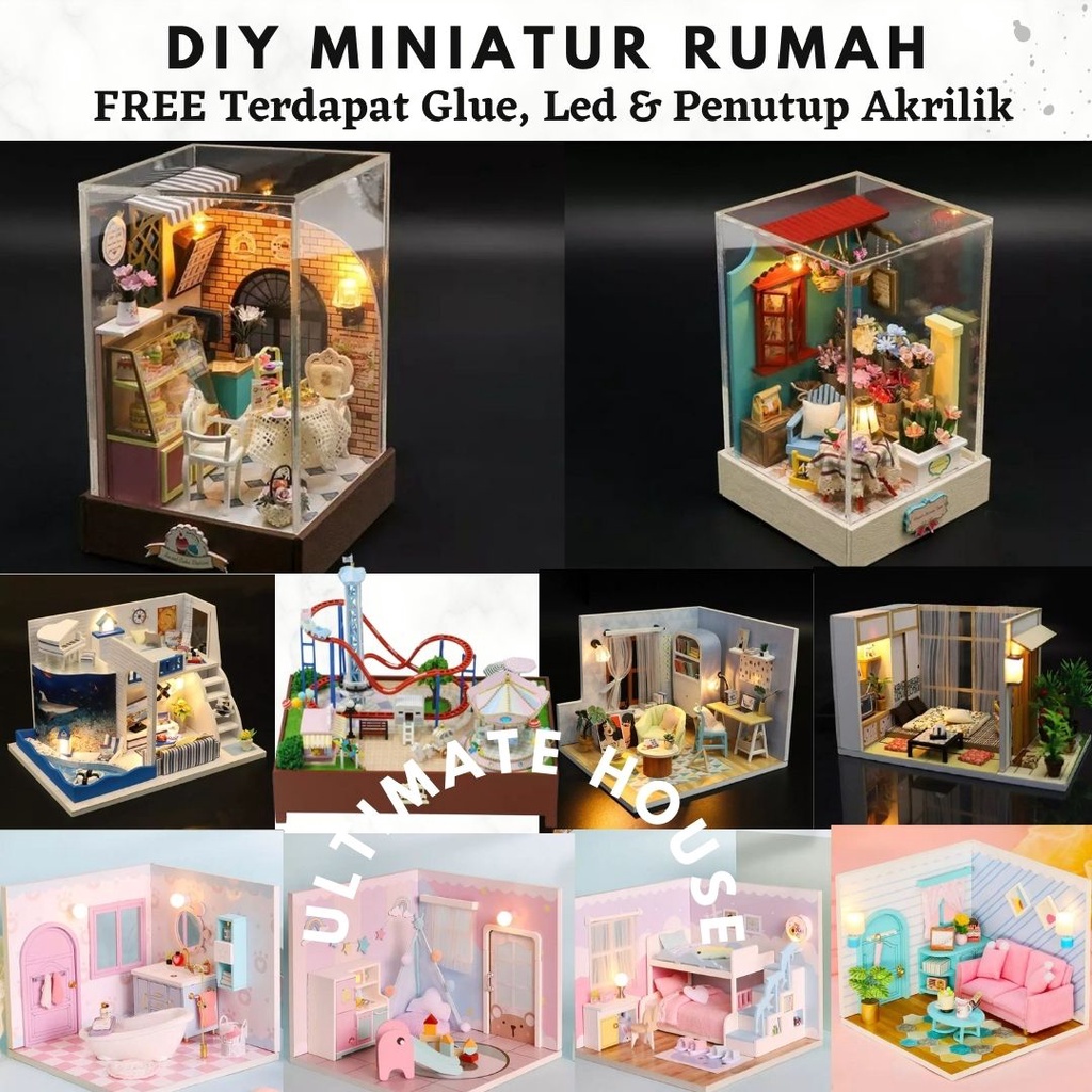 Jual DIY Miniature House Doll DIY Miniatur Rumah Mini House Rumah ...