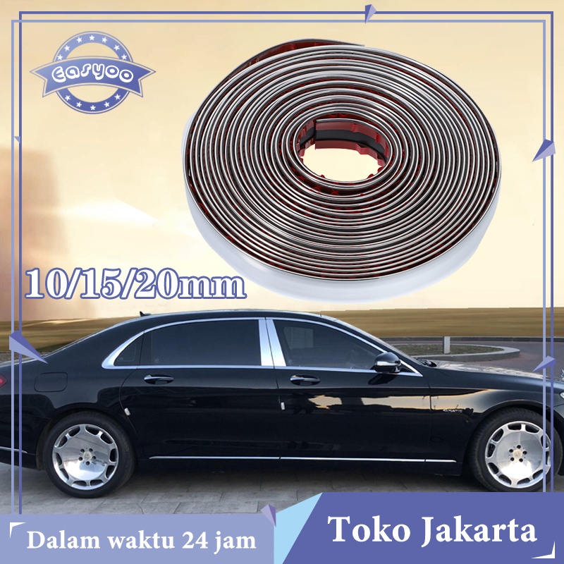 Jual 15 Meter List Chrome Mobil Lis Chrome Mobil List Moulding Bumper ...