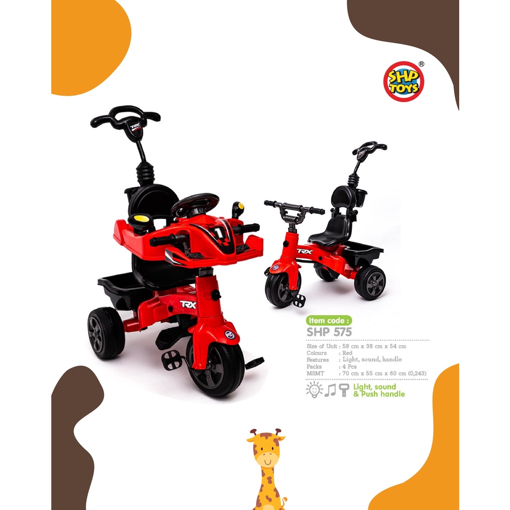 Jual Sepeda duduk Anak Roda 3 Tricycle TRX 575 SHP TOYS | Shopee Indonesia