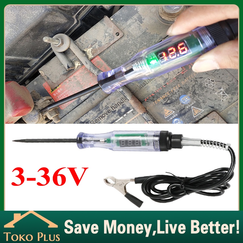 Jual Tespen Digital DC Tester Testpen Kelistrikan Listrik Mobil Motor ...