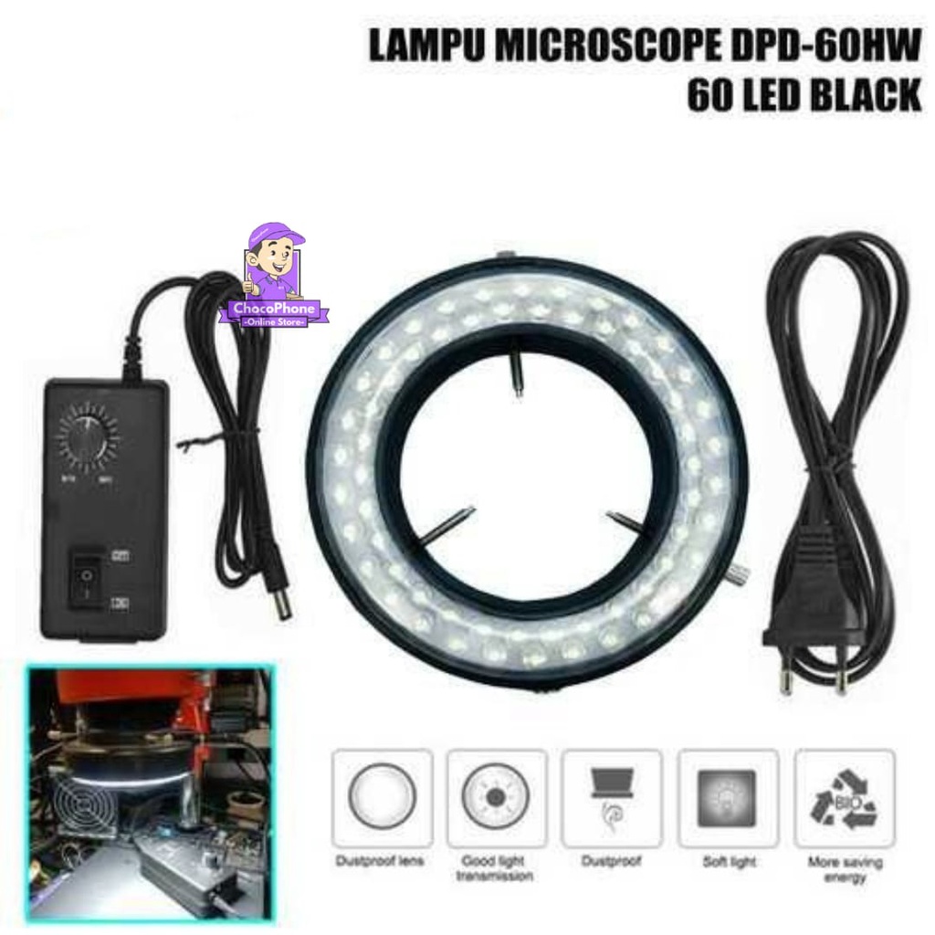 Jual LAMPU MICROSCOPE UNIVERSAL 60 LED DPD-60HW ABJUSTABLE LIGHT ...