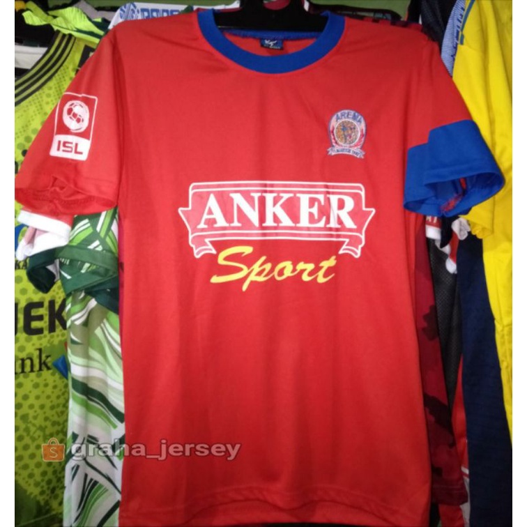 Jual Jersey Arema Indonesia Away ISL 2012 - 2013 Merah Retro Lokal ...