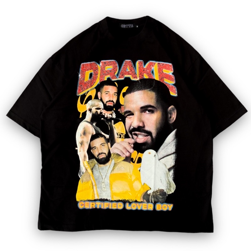 Jual OVERSIZE TSHIRT CETTE DRAKE LOVER BOY BLACK | Shopee Indonesia