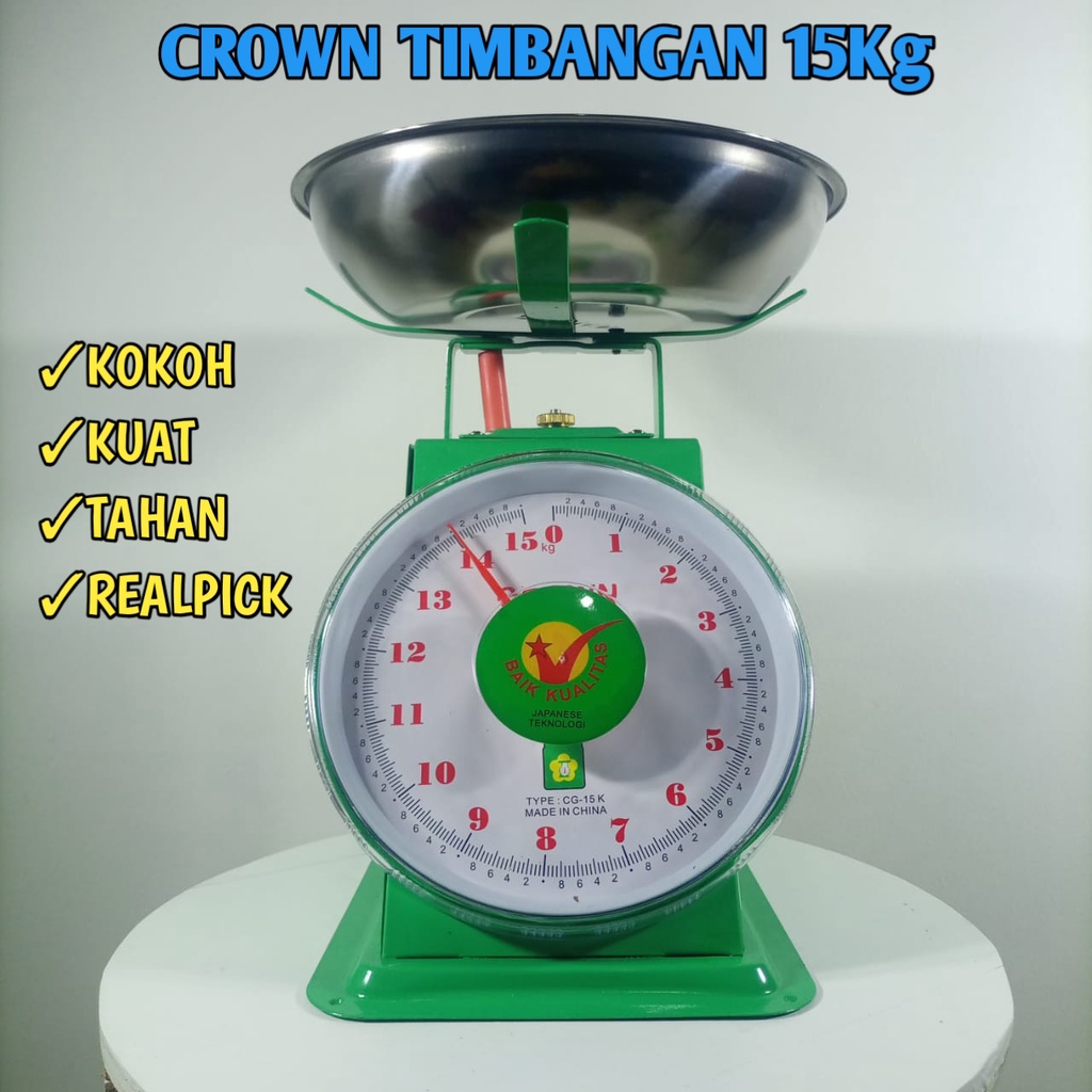 Jual [GRATIS ONGKIR] Timbangan Jarum CROWN / Timbangan Analog / Timbangan Duduk / Timbangan ...
