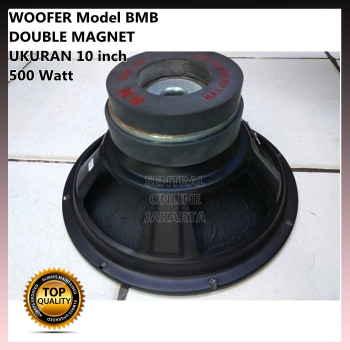 Jual SPEAKER WOOFER 10 inch MODEL BMB 500 Watt DOUBLE MAGNET 10inch ...