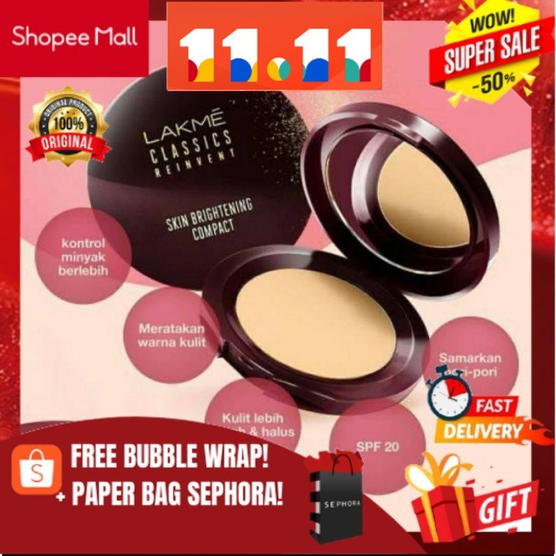 Jual bedak lakme Compact skin brightening Lakme classic | Shopee Indonesia
