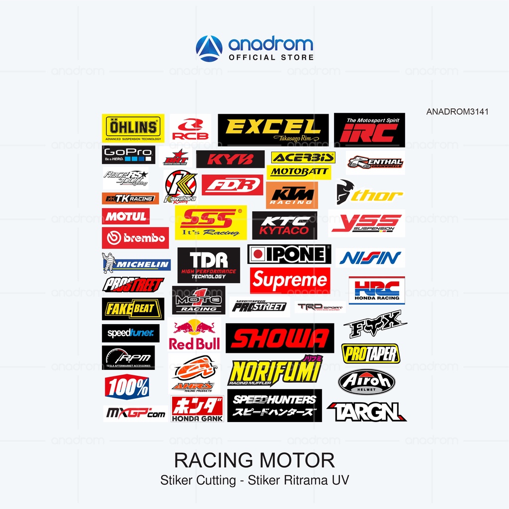 Jual Stiker Racing Motor | Cetak & Cutting Stiker Racing Motor ...