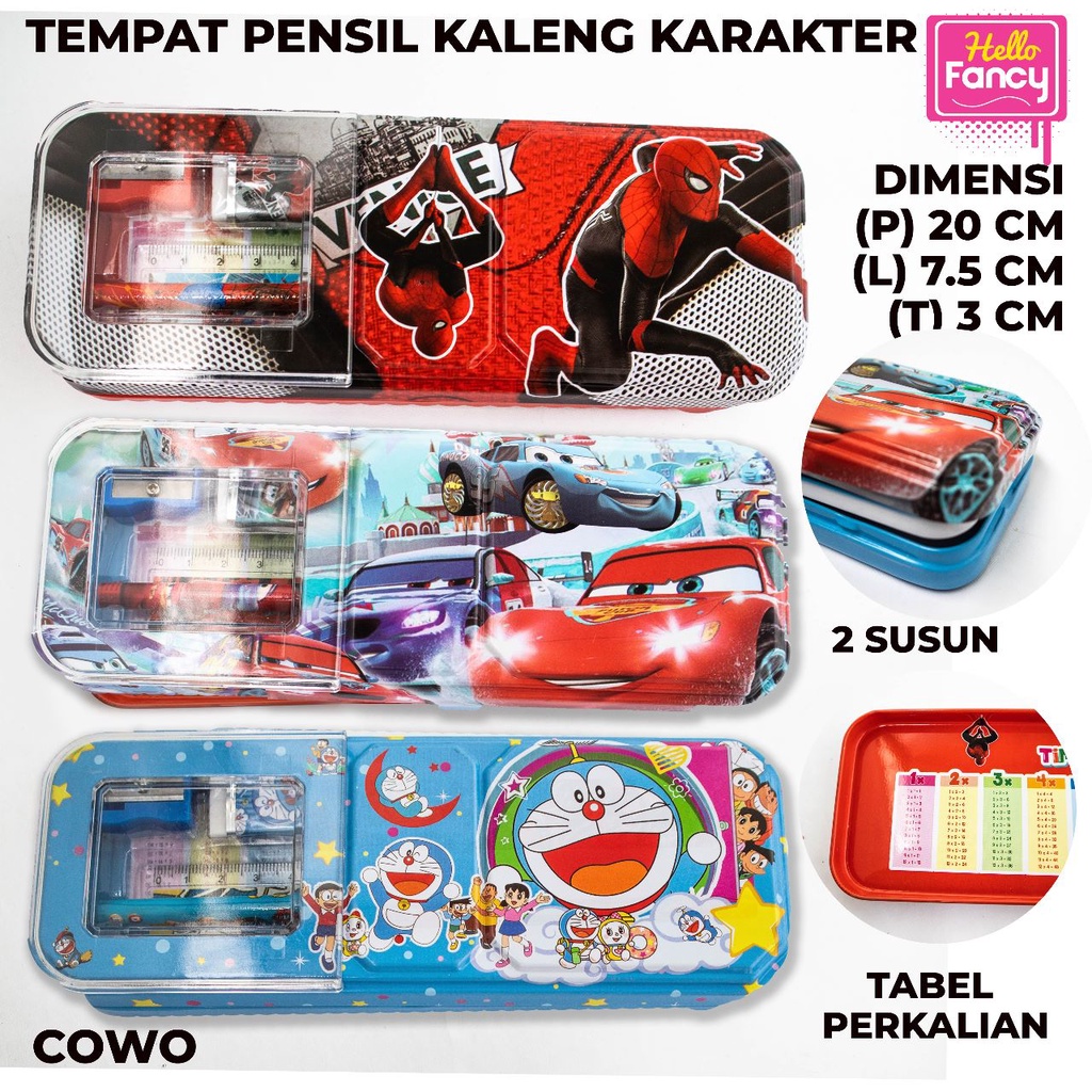 Jual Tempat Pensil Set Alat Tulis / Kotak Pensil Kaleng Karakter CC ...