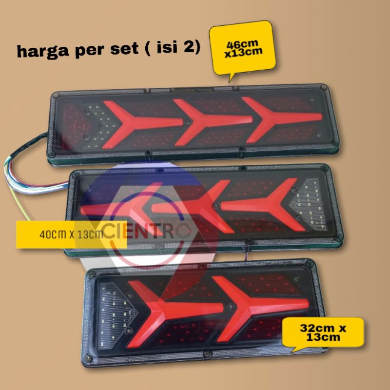 Jual lampu stop truk 24 volt model lambo high quality ( isi 2 ...