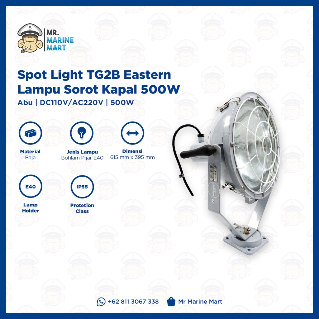 Jual Lampu Sorot Kapal TG 2B Spot Light TG 2B 500Watt | Shopee Indonesia