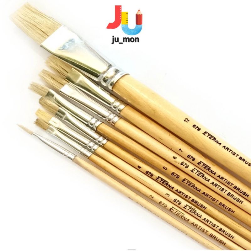 Jual Kuas Lukis Eterna/ Kuas Lukis Cat Minyak 1-12 | Shopee Indonesia
