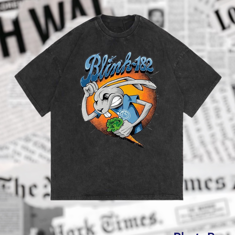 Jual Ossu Official "Blink-182 Rabbit Carrot" Reguler T-Shirt | Stone ...