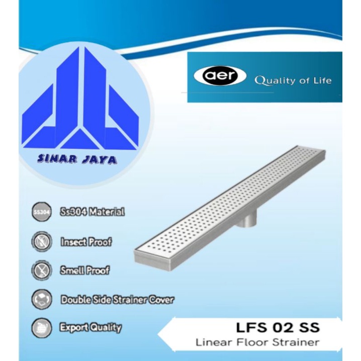 Jual AER Saringan Pembuangan Air Dilantai Linear-Saringan Got LFS 02 SS | Shopee Indonesia