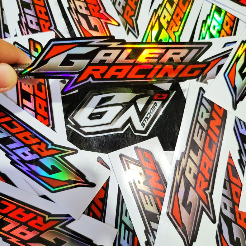 Jual stiker viral sticker kata2 Hologram Galeri Racing | Shopee Indonesia