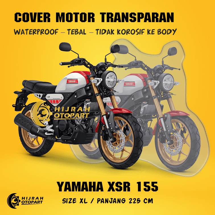 Jual COVER MOTOR TRANSPARAN YAMAHA XSR 155 Size XL / 225 CM | Shopee ...