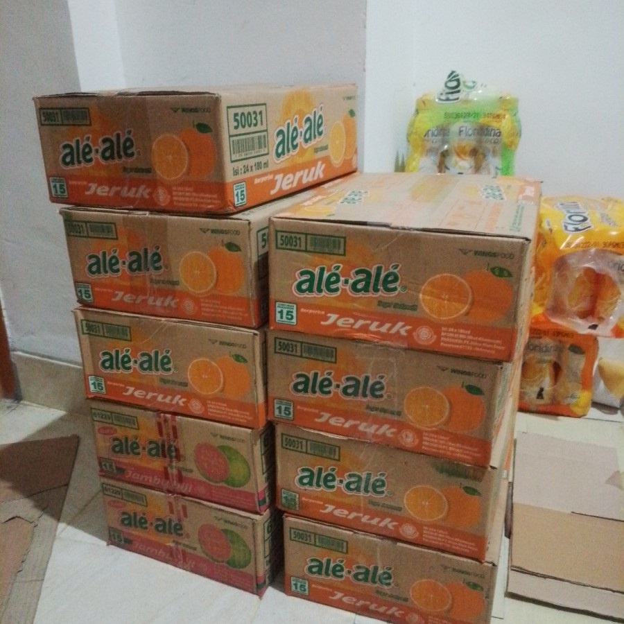 Jual ALE ALE ALE-ALE rasa Jeruk / Jambu Biji - 1 dus (24 gelas @180 ml ...