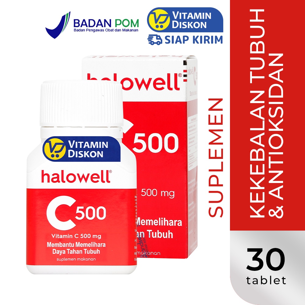 Jual HALOWELL VITAMIN C 500MG - ISI 30 TABLET | Shopee Indonesia