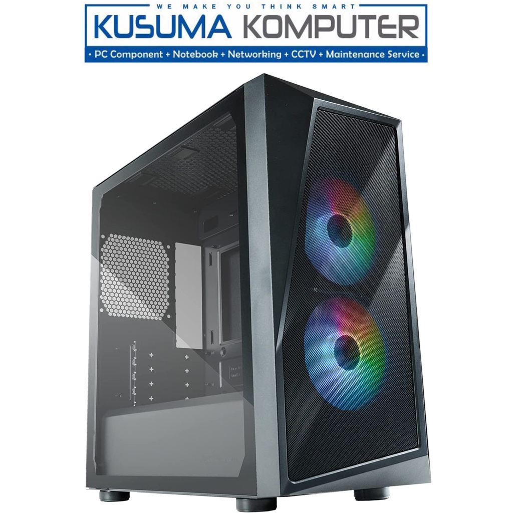 Jual Casing Cooler Master CMP 320 + 2 Fan ARGB Micro ATX Casing Gaming ...