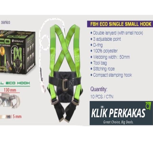 Jual Full Body Harness Safety Belt Single Hook GOSAVE ORIGINAL | Shopee ...