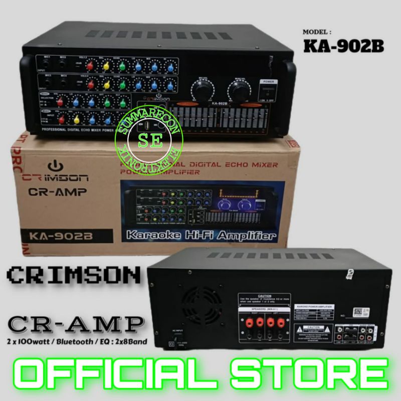 Jual amplifier karaoke crimson cr amp ka902b amplifier crimson usb bluetooth mp3 | Shopee Indonesia