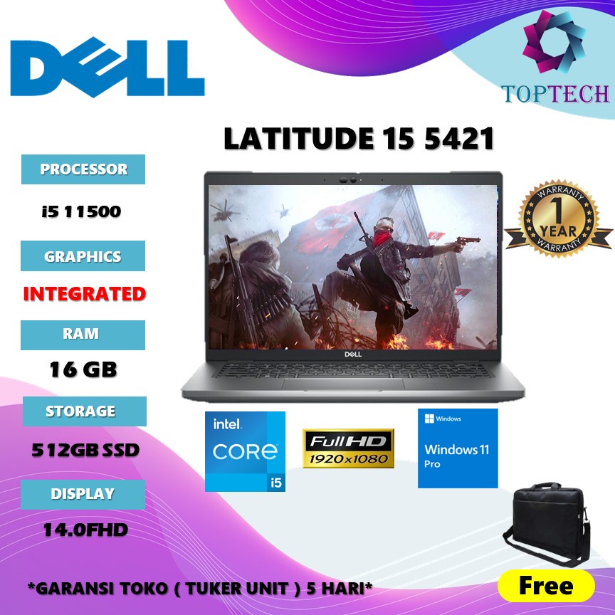 Jual LAPTOP DELL LATITUDE 15 5421 FHD i5 11500 RAM 16GB 512GB SSD ...