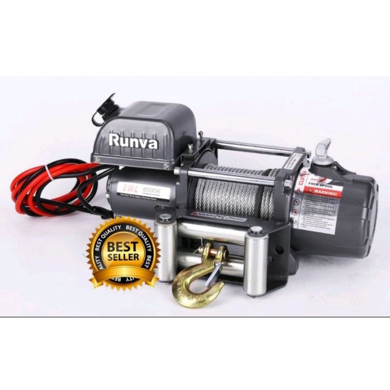 Jual RUNVA Electric Winch Murah Tipe EWL -6000K (TIPE BARU) Kapasitas 2 ...