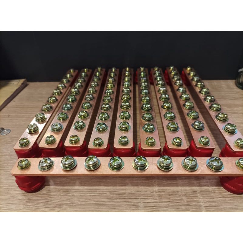 Jual busbar tembaga 3mm nol arde terminal grounding tembaga custom ...