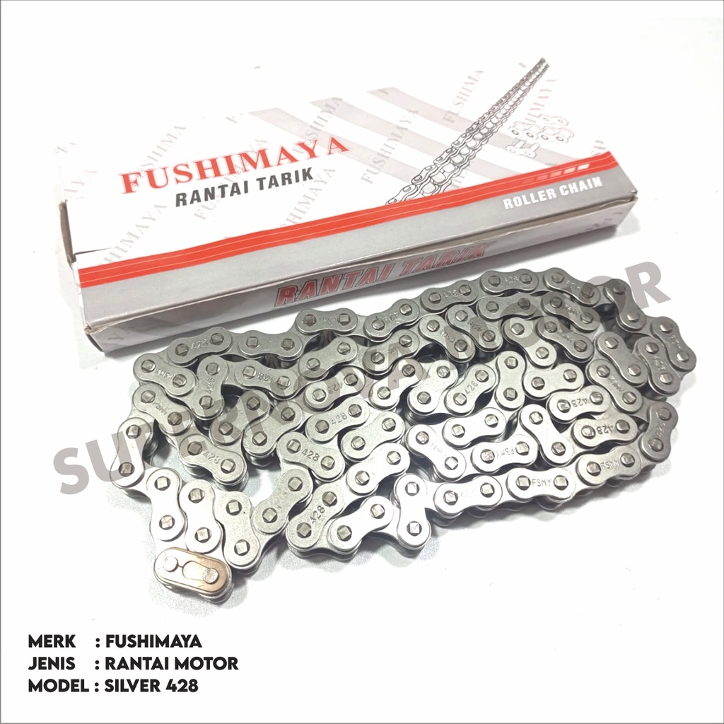 Jual RANTAI RODA SILVER FUSHIMAYA 428 RANTE MOTOR RANTAI SILVER ...