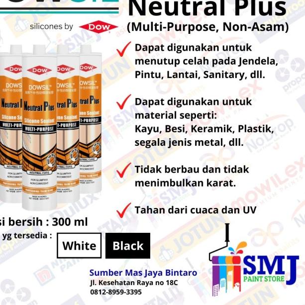 Jual DOWSIL NEUTRAL PLUS SILICONE SEALANT - WHITE 300ML | Shopee Indonesia