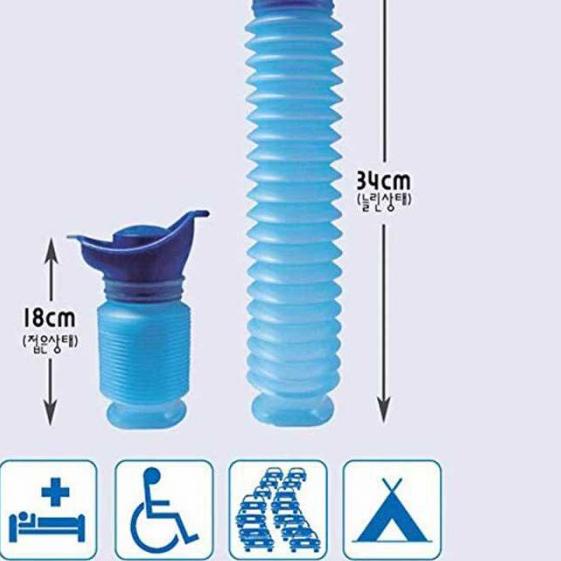 Jual botol tempat pipis foldable travel pee bottle pispot toilet ...