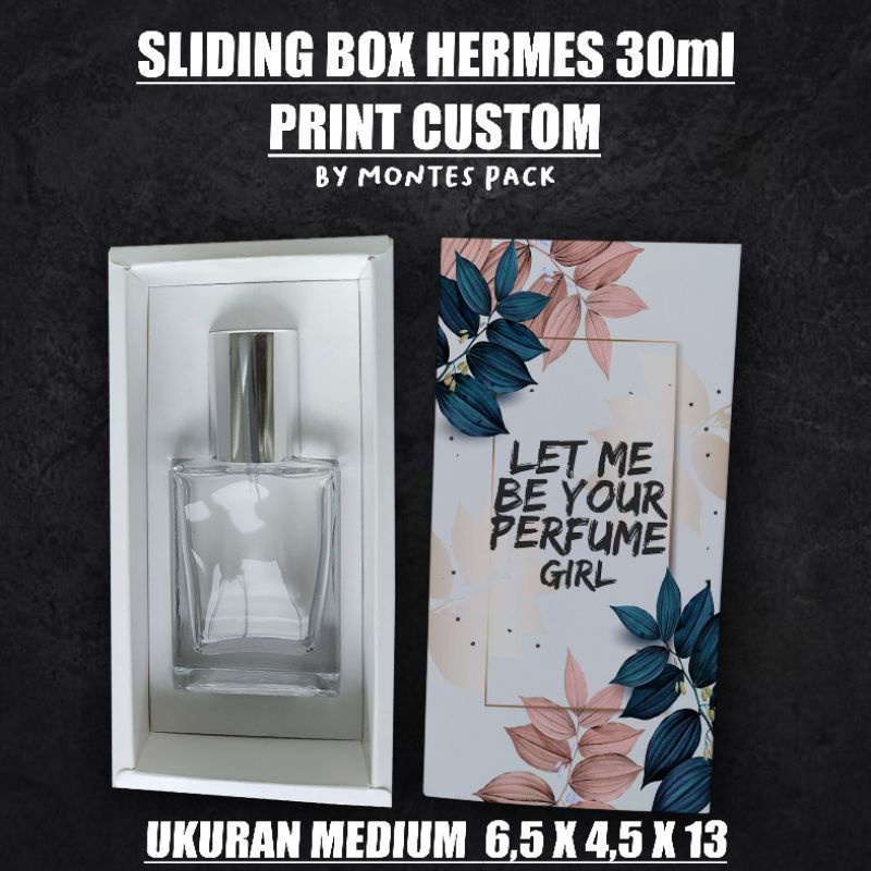 Jual BOX SLIDING PARFUM / UNTUK BOTOL H3RMES 30ML / slide box botol ...
