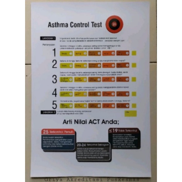 Jual Poster Asthma Control Test | Shopee Indonesia