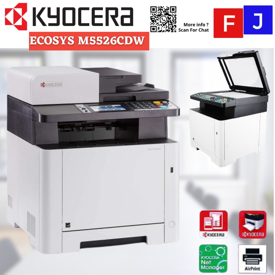 Jual Mesin Fotocopy Warna A4 Kyocera Ecosys M5526Cdw 5526 (A4/Colour ...