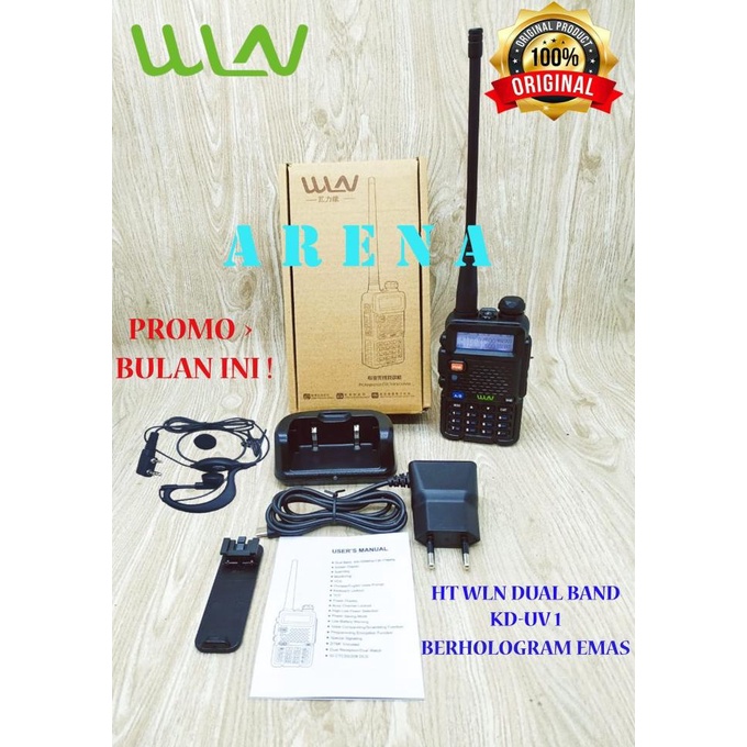 Jual Ht Wln Kd-Uv1 Dual Band Mirip Bf Uv5R Berhologram Emas | Shopee Indonesia