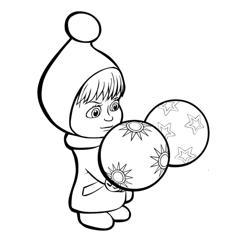 Jual Gambar Sketsa Mewarnai / Masha and The Bear / Part 1 / Gambar ...