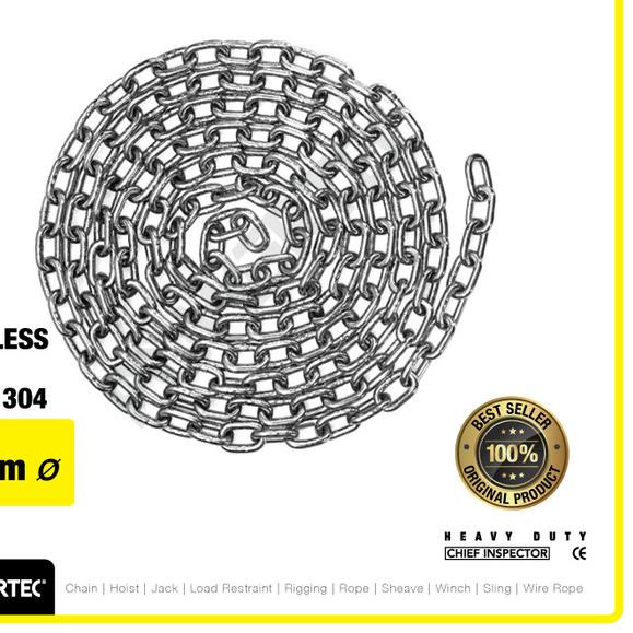 Jual Rantai SS 304 6mm Stainless Steel Chain POWERTEC - Meteran | Shopee Indonesia