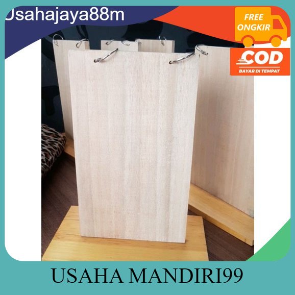Jual Stand Menu Standing 25x15 cm Solid Wooden Display Stand Menu Kayu ...