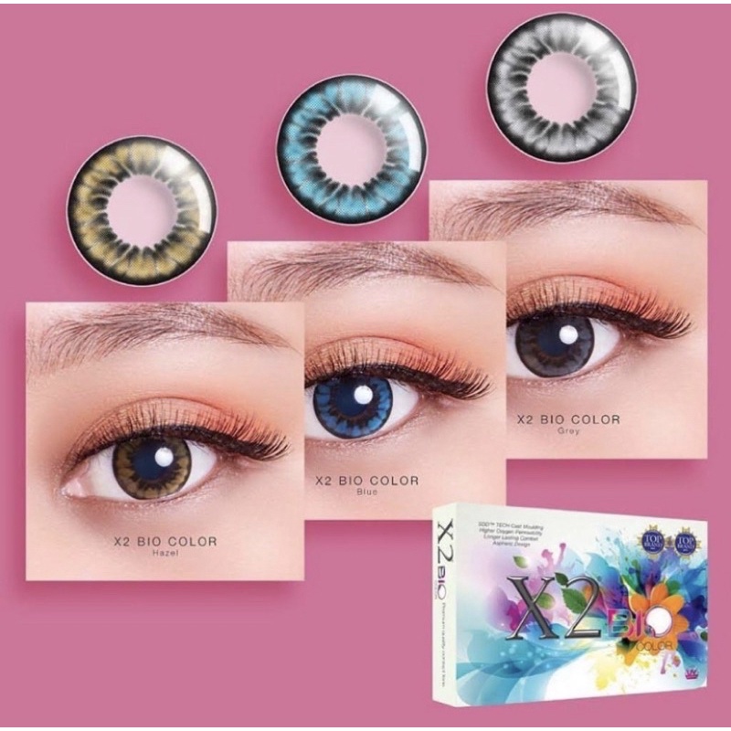 Jual Softlens X2 BIO COLOR by Exoticon MINUS dia 14.5 | Shopee Indonesia