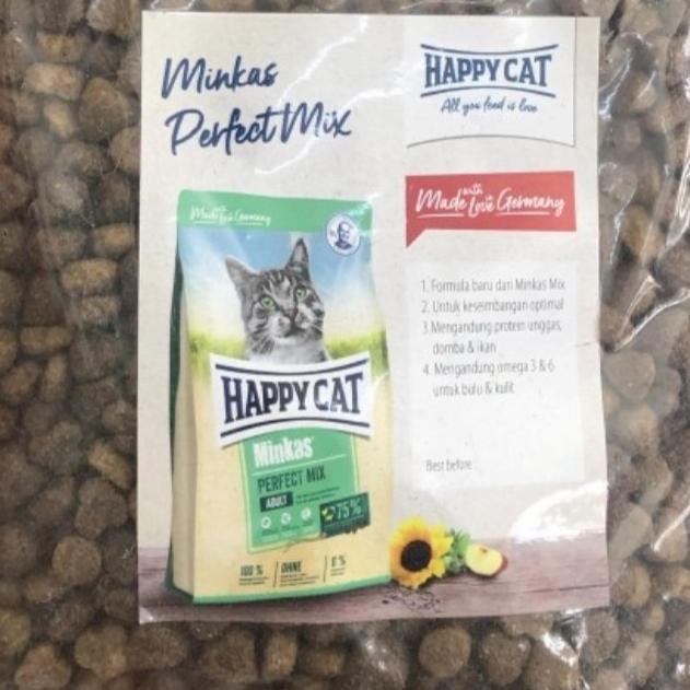 Jual happy cat minkas perfect mix repack 1 kg | Shopee Indonesia