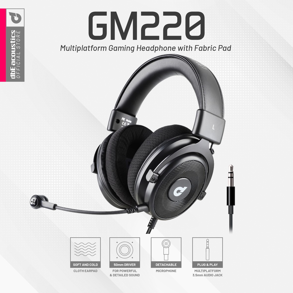 Jual dbE GM220 3.5mm Multiplatform Gaming Headphone dengan Fabric Pad ...