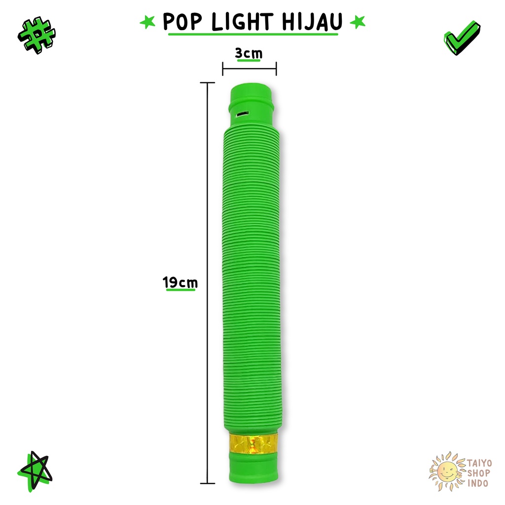 Jual TAIYO Mainan Anak Pop Light Tube LED Lampu Light Up Fidget Toy ...