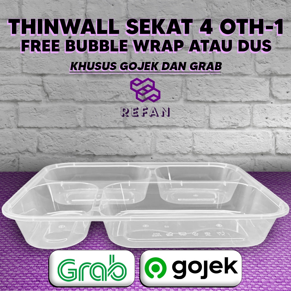 Jual Thinwall Kotak Makan Sekat Bento / Thinwall Bento Sushi OTH 1 ... Jual Thinwall Kotak Makan Sekat Bento / Thinwall Bento Sushi OTH 1 ...
