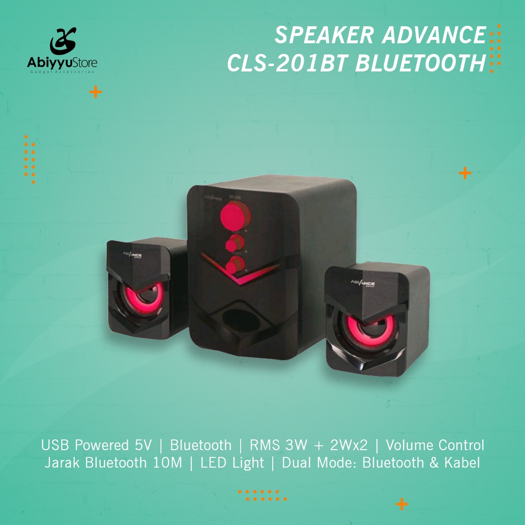 Jual Speaker Bluetooth Advance CLS-201BT Wireless Gaming Speaker Aktif Komputer PC Laptop HP ...