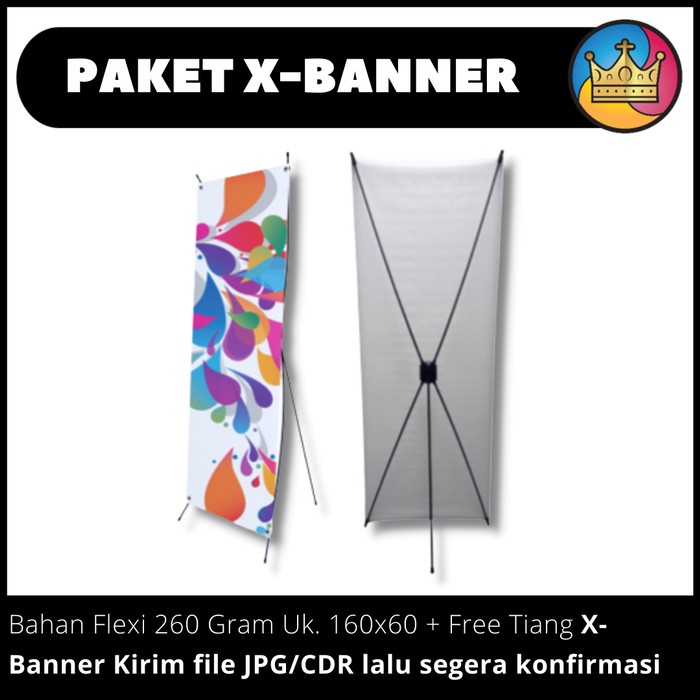 Jual Deco Paket X-Banner Print Spanduk Flexi Plus Tiang Ukuran Standar ...