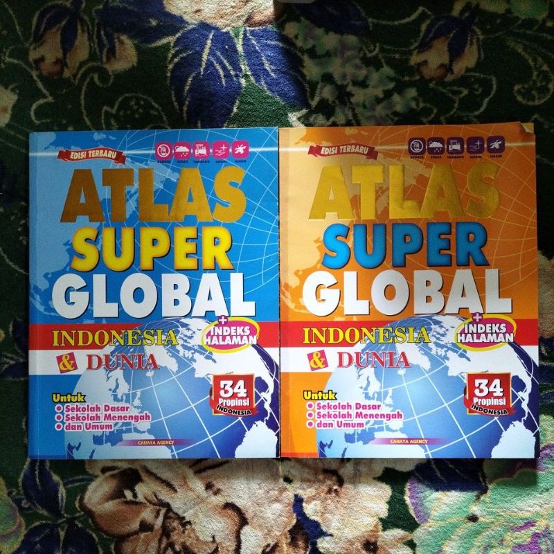 Jual ORIGINAL BUKU ATLAS SUPER GLOBAL INDONESIA DAN DUNIA + INDEKS ...