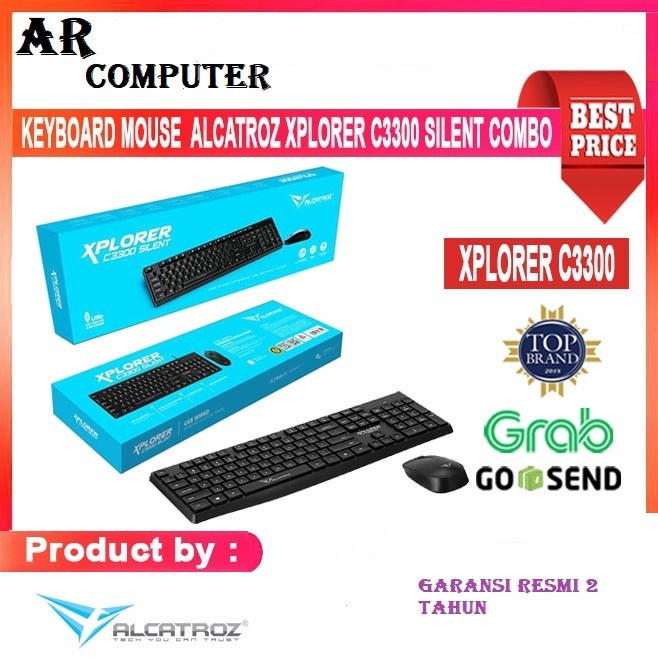 Jual Keyboard Mouse Combo Silent Alcatroz XPLORER C3300 Silent | Shopee ...