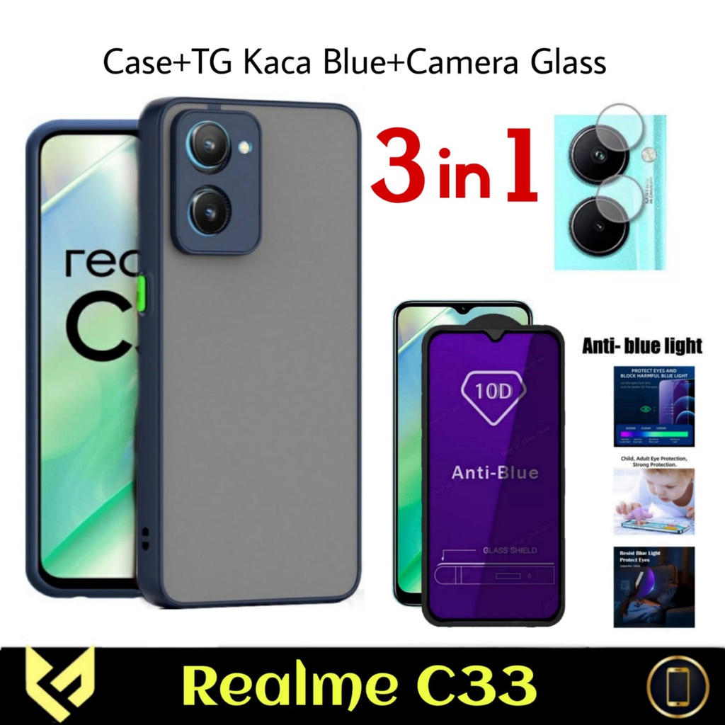 Jual Paket 3IN1 Case AERO For REALME C33 Case AERO Dove Color Free ...