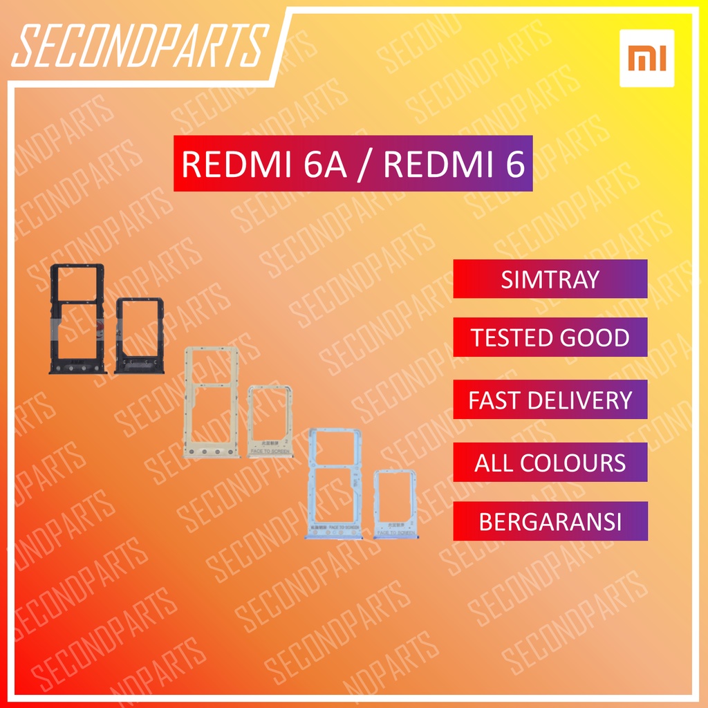 Jual SIMTRAY DOUBLE SIM TRAY SLOT SIM LOCK TEMPAT KARTU REDMI 6A / 6 ...