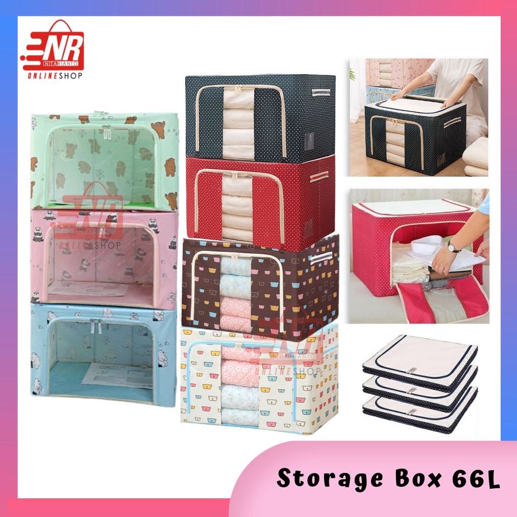 Jual Storage Box 66L / Kotak Tempat Penyimpanan Baju Mainan Selimut ...