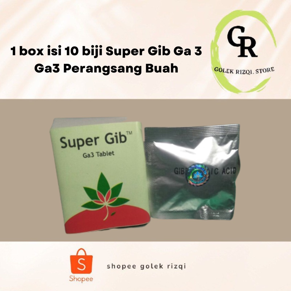 Jual 1 box isi 10 biji Super Gib Ga 3 Ga3 Perangsang Buah | Shopee ...